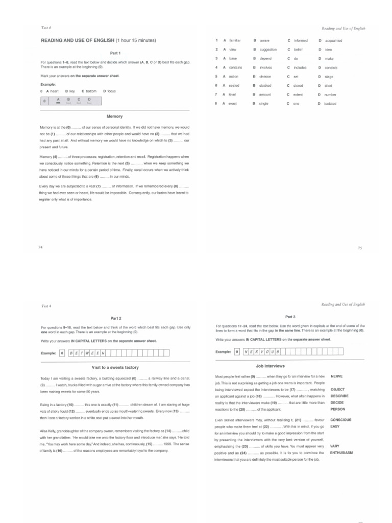 Fce 4 | PDF | Memory | Recall (Memory)