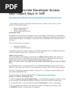 Generate SAP Object Keys via SSCR Portal | PDF