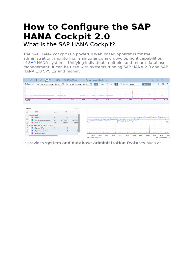 Configuring SAP HANA Cockpit 2.0 | PDF | User (Computing) | Databases