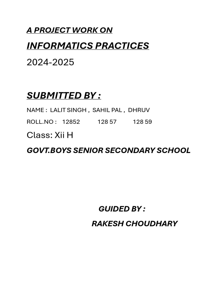 A PROJECT WORK ON-pages-deleted | PDF | Spreadsheet | Comma Separated Values