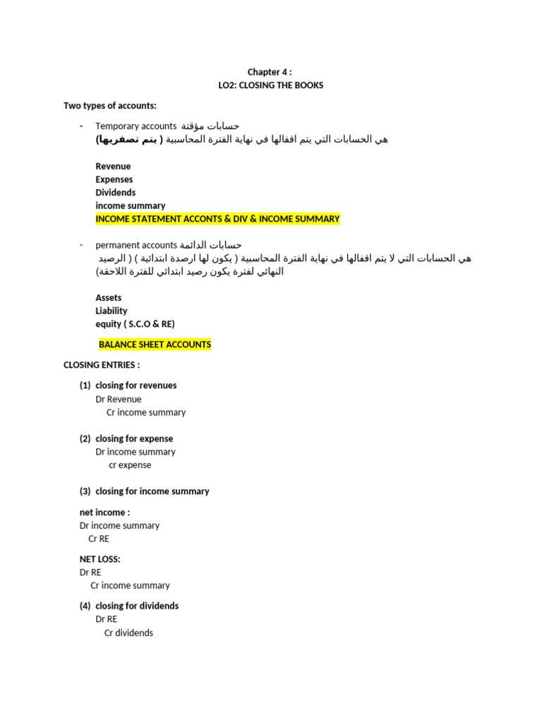 Closing Accounts in Accounting Basics | PDF | Revenue | Expense