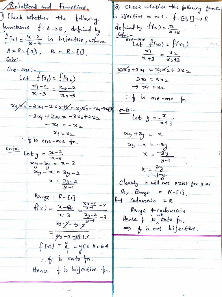 CH 1 Relations & Functions Practice Questions | PDF