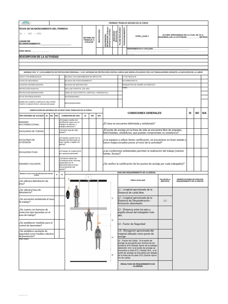 Permiso de Alturas PYS | PDF