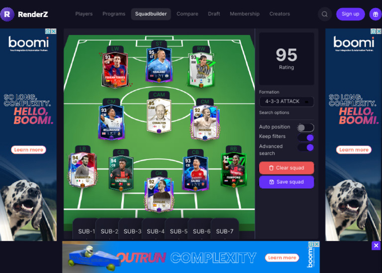 Renderz Squad Builder Overview | PDF