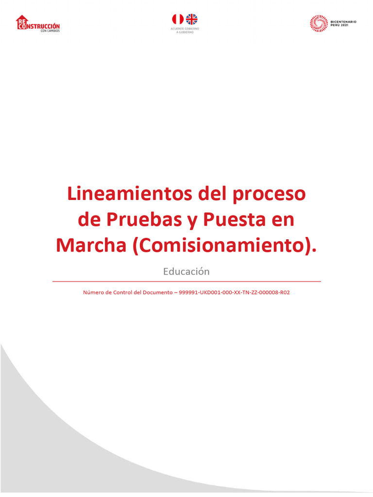 Plan de Comisionamiento | PDF | Derecho privado