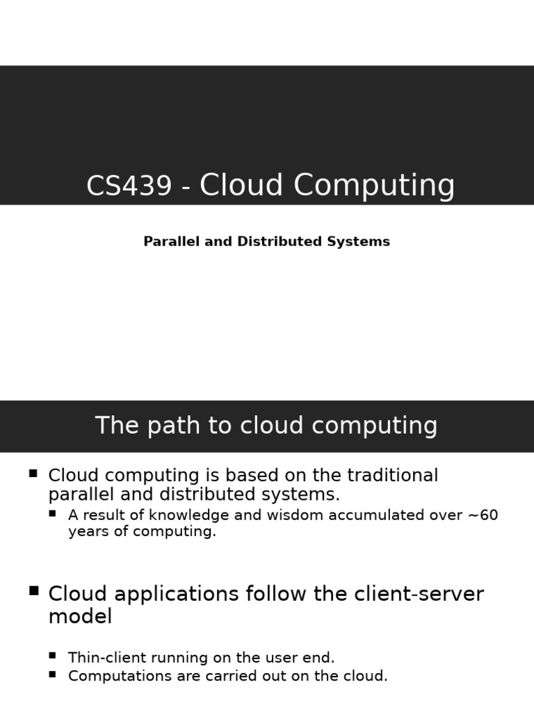 CS439 CC 2 Parallel Distributed Systems | PDF | Parallel Computing | Transmission Control Protocol