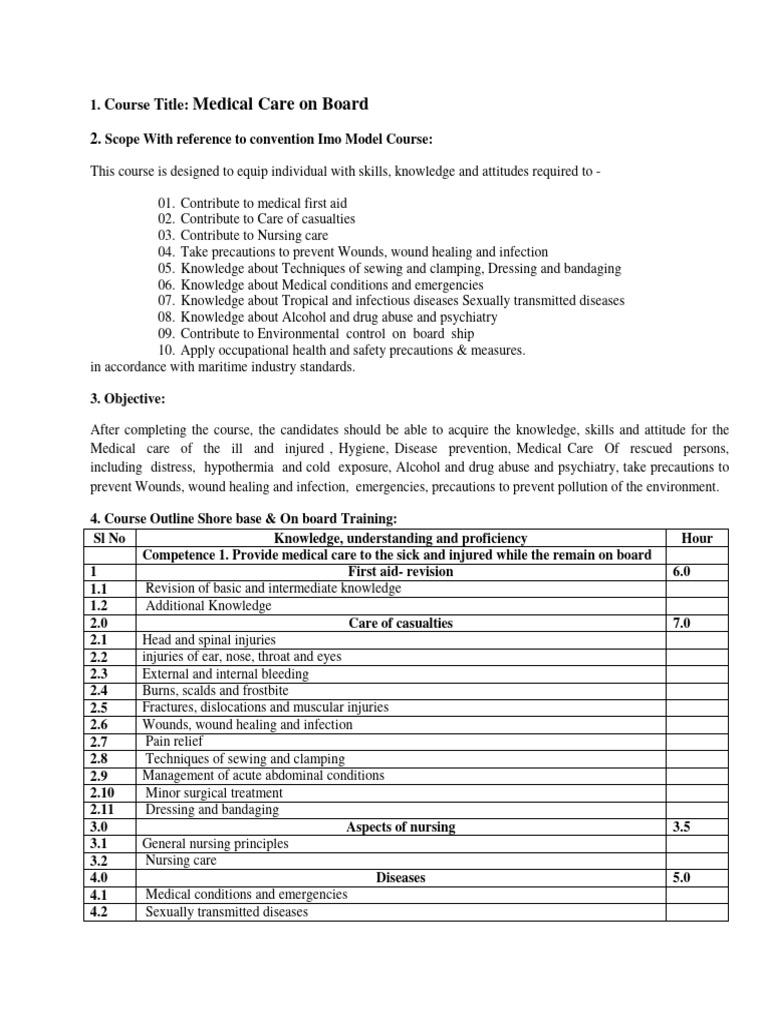 Medical Care On Board NMI | PDF | Wound | Surgery