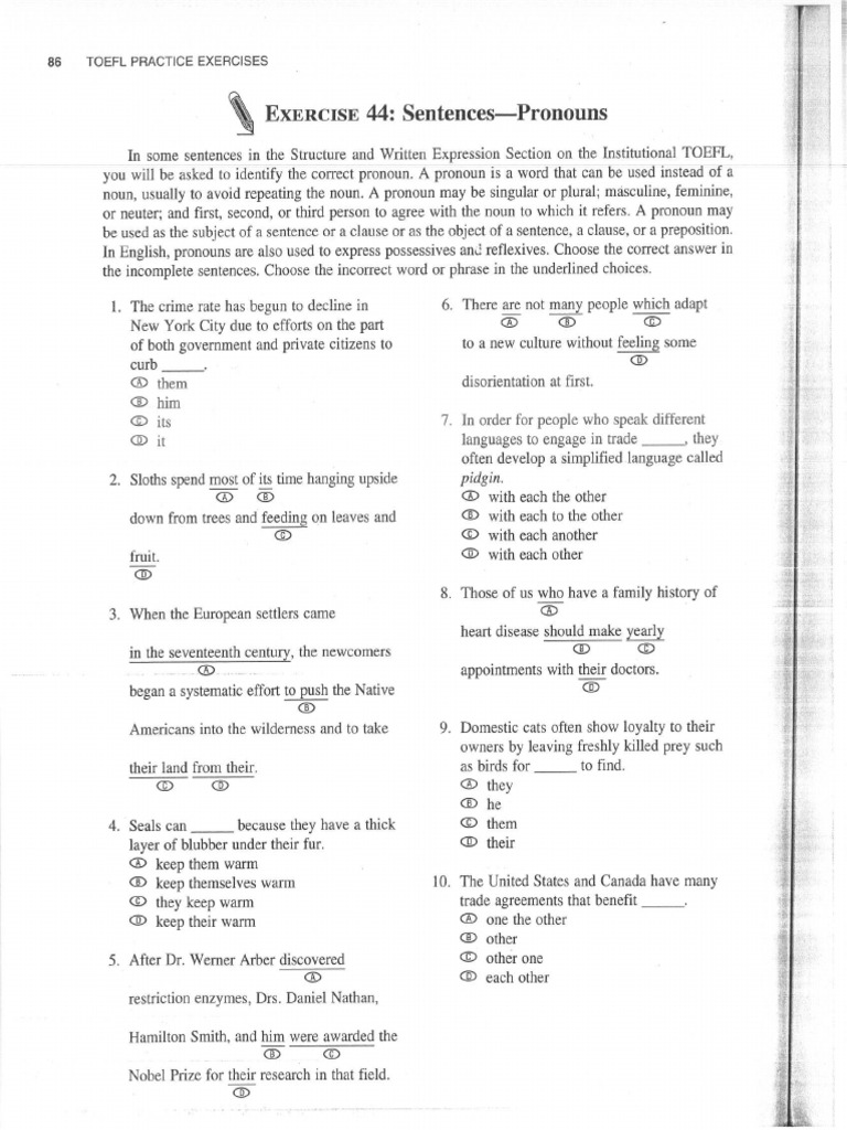 TOEFL Practice Exercises - G48-G50 | PDF