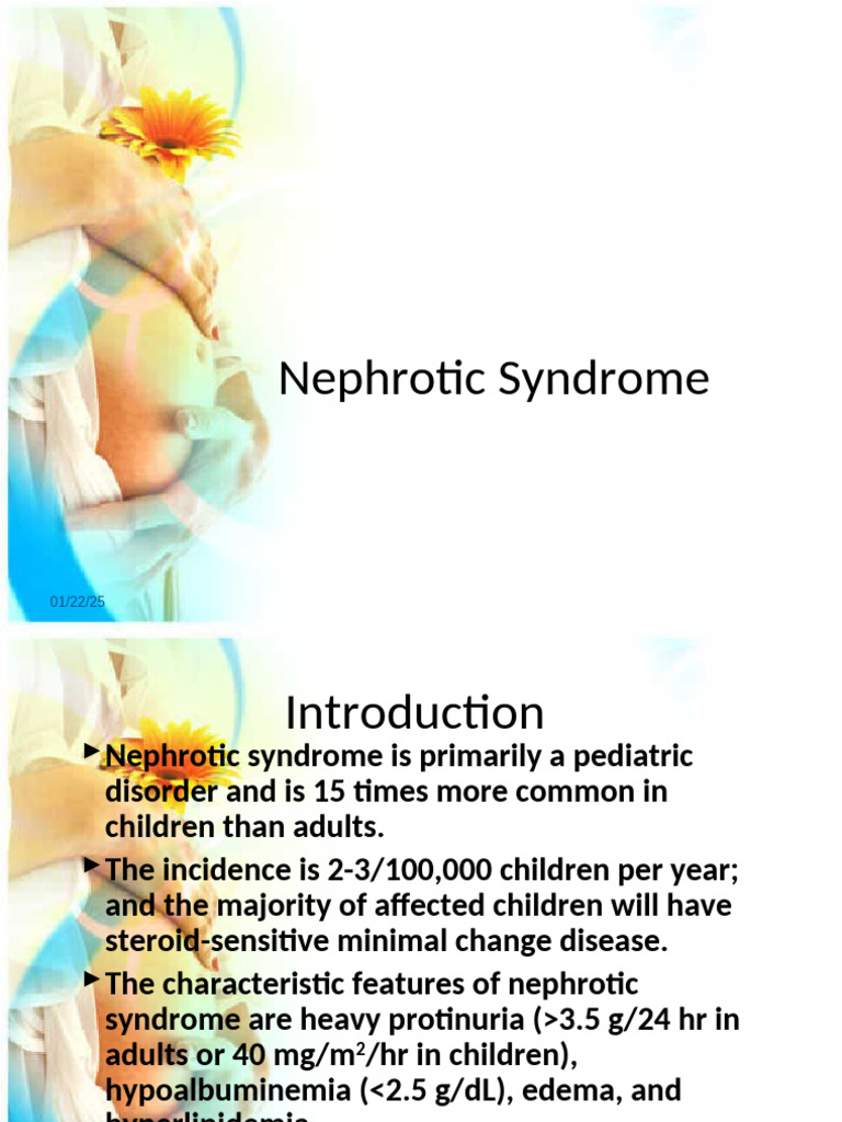 Pediatric Nephrotic Syndrome Guide | PDF | Medicine | Nephrology