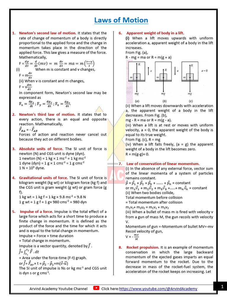 Chap 5 Laws of Motion | PDF | Force | Momentum