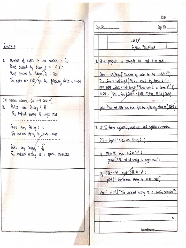 PYTHON PRACTICALS | PDF