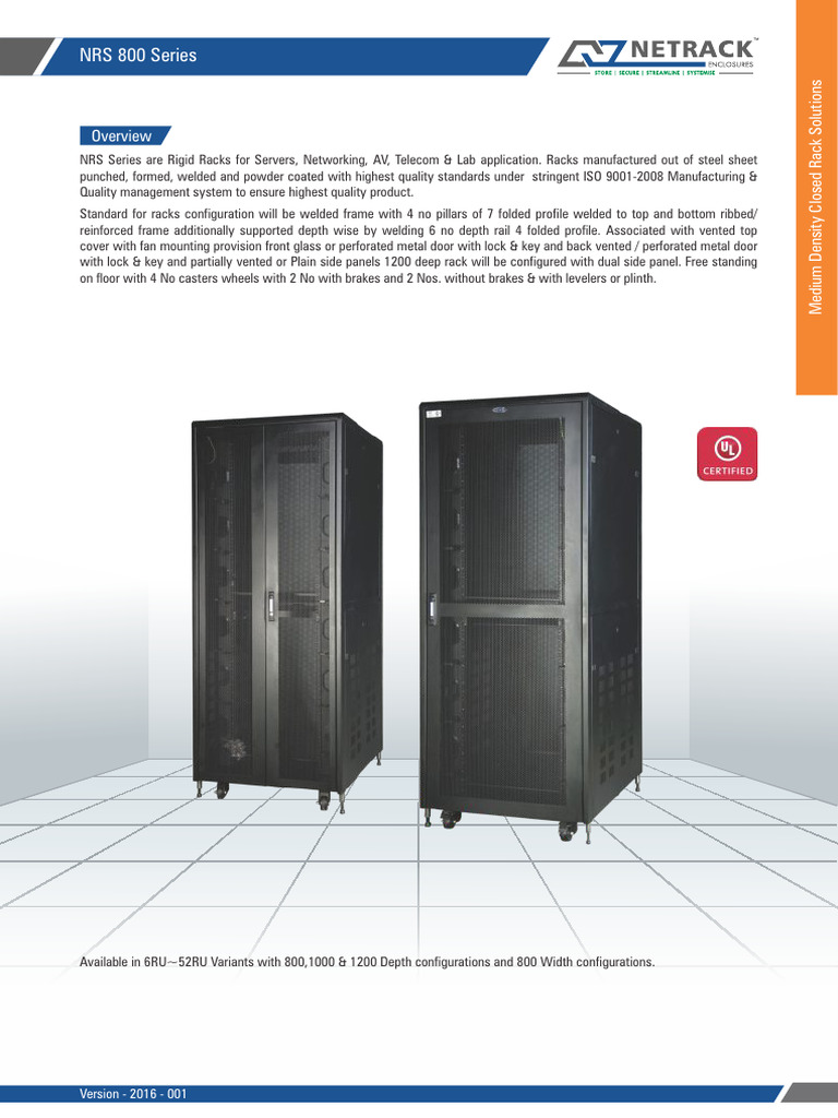 Floor Mount Racks NRS 800 Series | PDF | Door