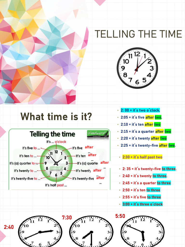 Telling The Time | PDF