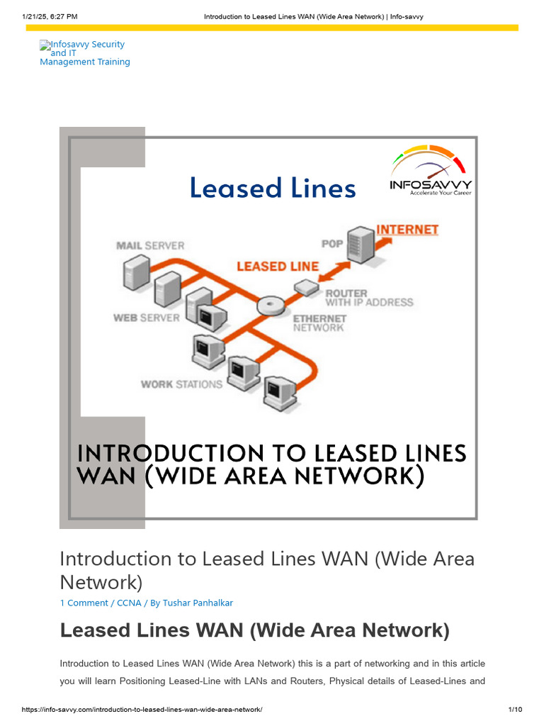 Introduction To Leased Lines WAN (Wide Area Network) - Info-Savvy | PDF ...