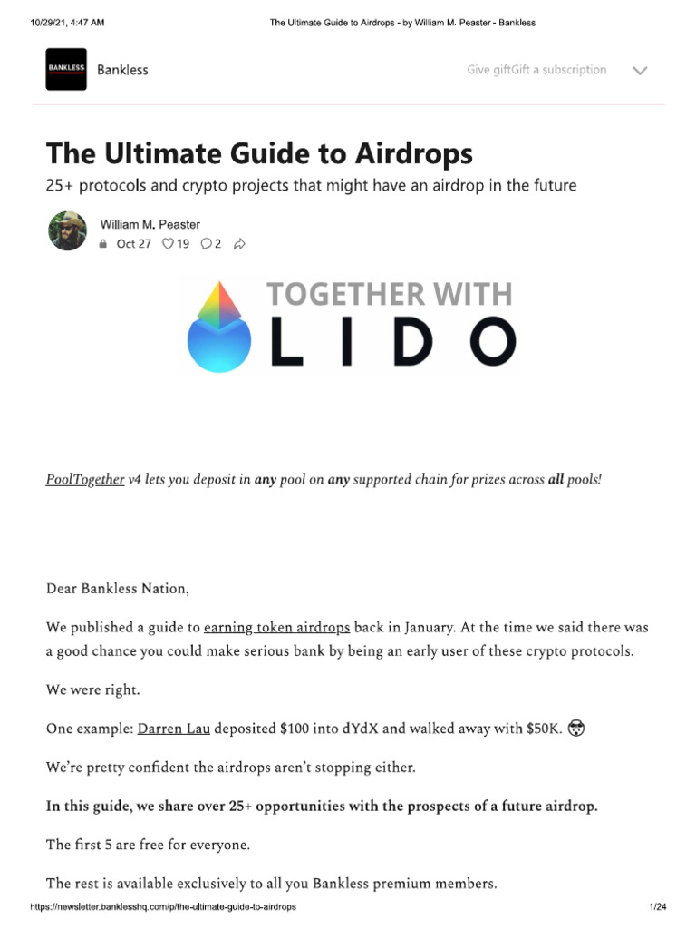 Airdrop Coinler | PDF
