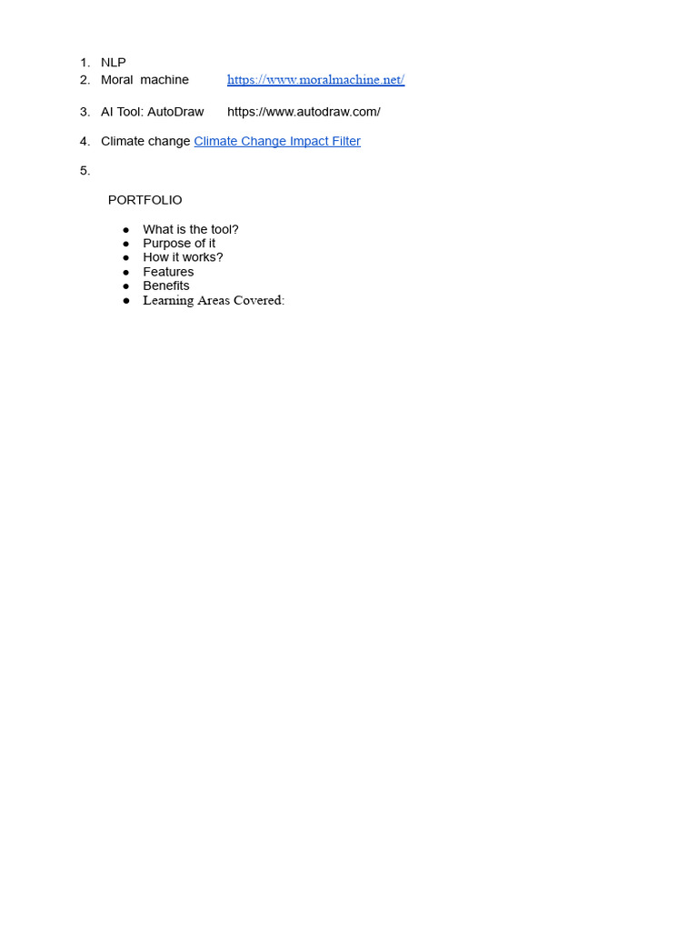 Portfolio Activities | PDF