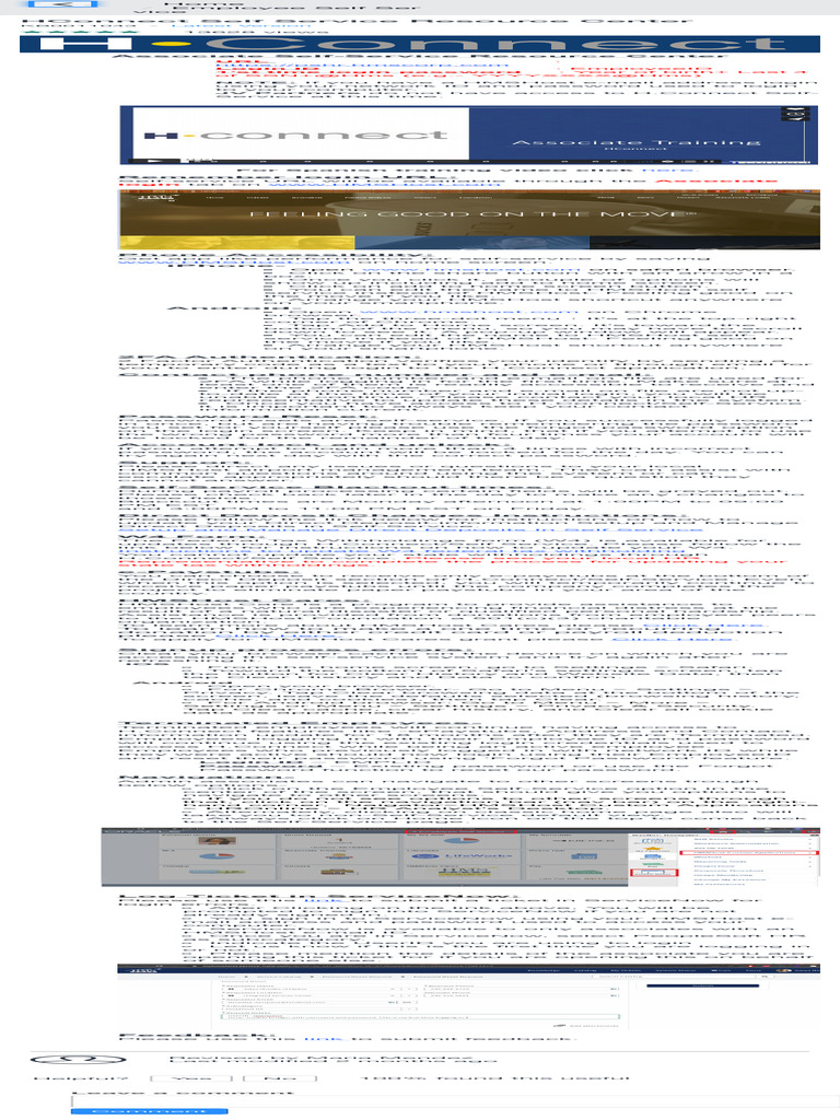 Public - HConnect Self Service Resource Center | PDF | Login | Password