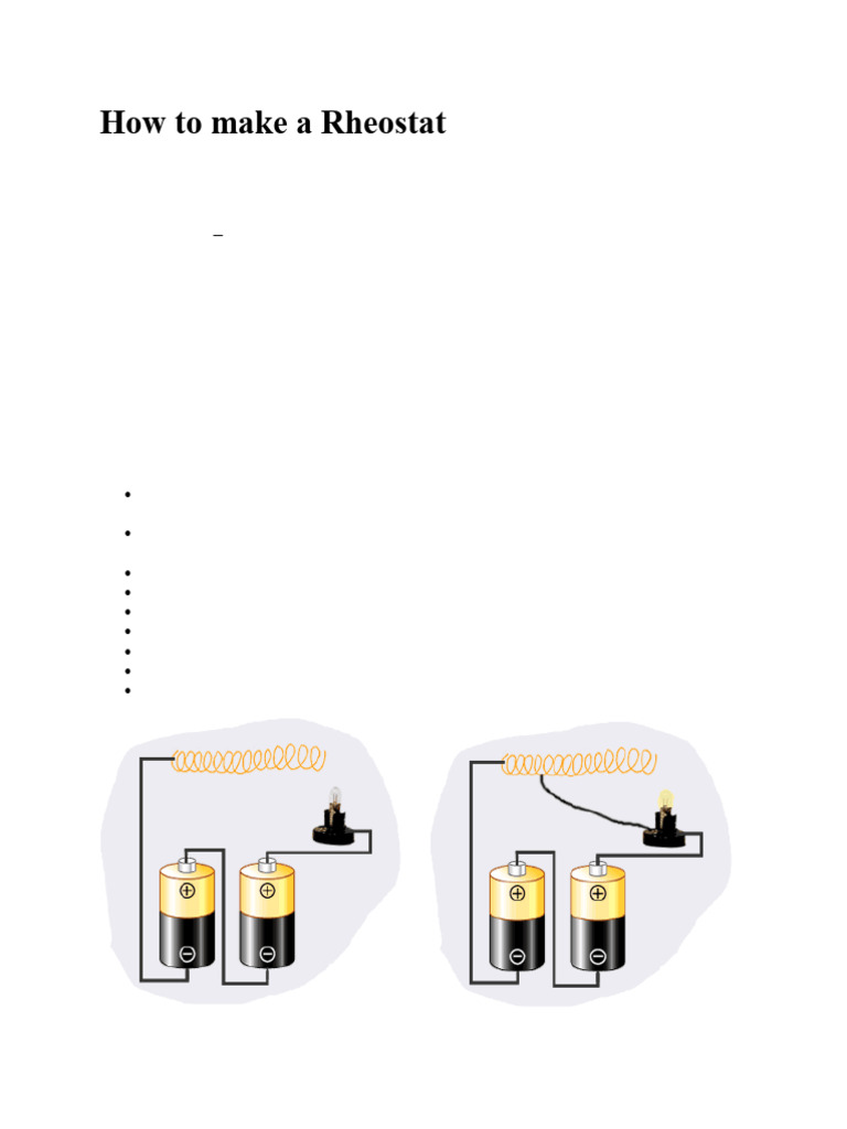 DIY Rheostat Construction Guide | PDF