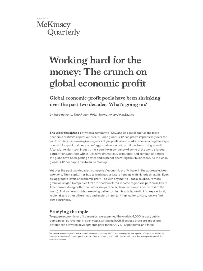 MCKinsey Economic Profit Global Pools | PDF