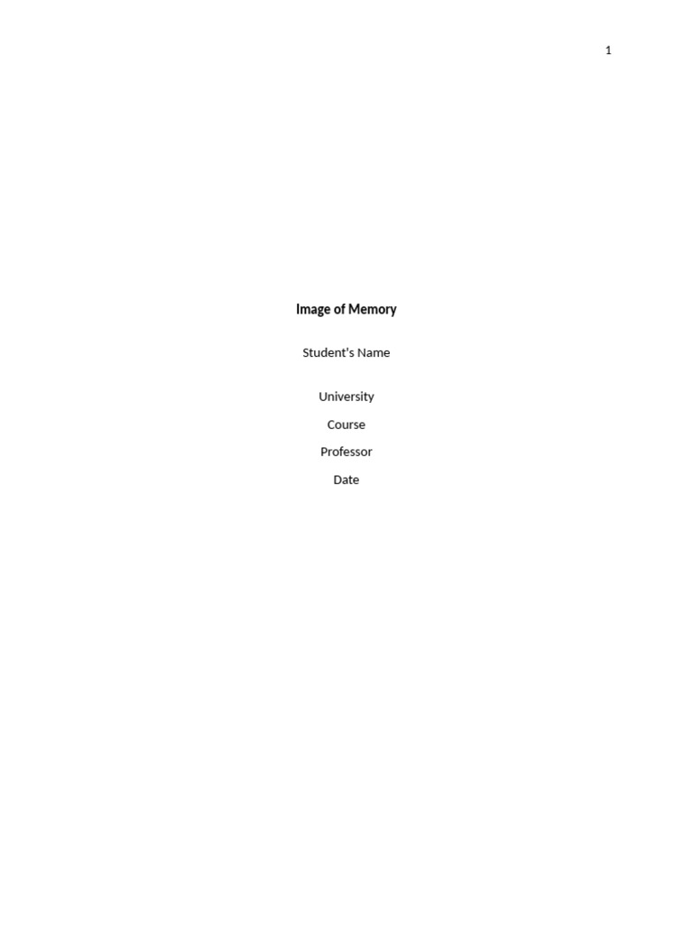 Image of Memory | PDF