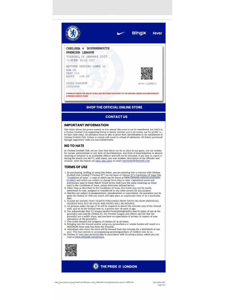 Chelsea Vs Bournemouth 2 | PDF
