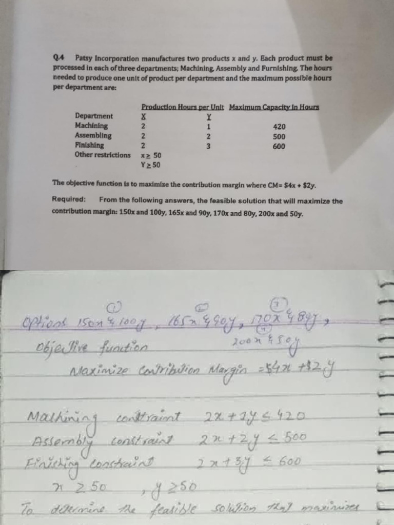 Linear Programming Question With Solution | PDF