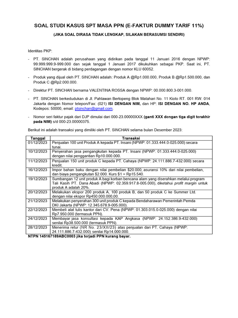 Cara Buat Nota Retur di E-Faktur | PDF