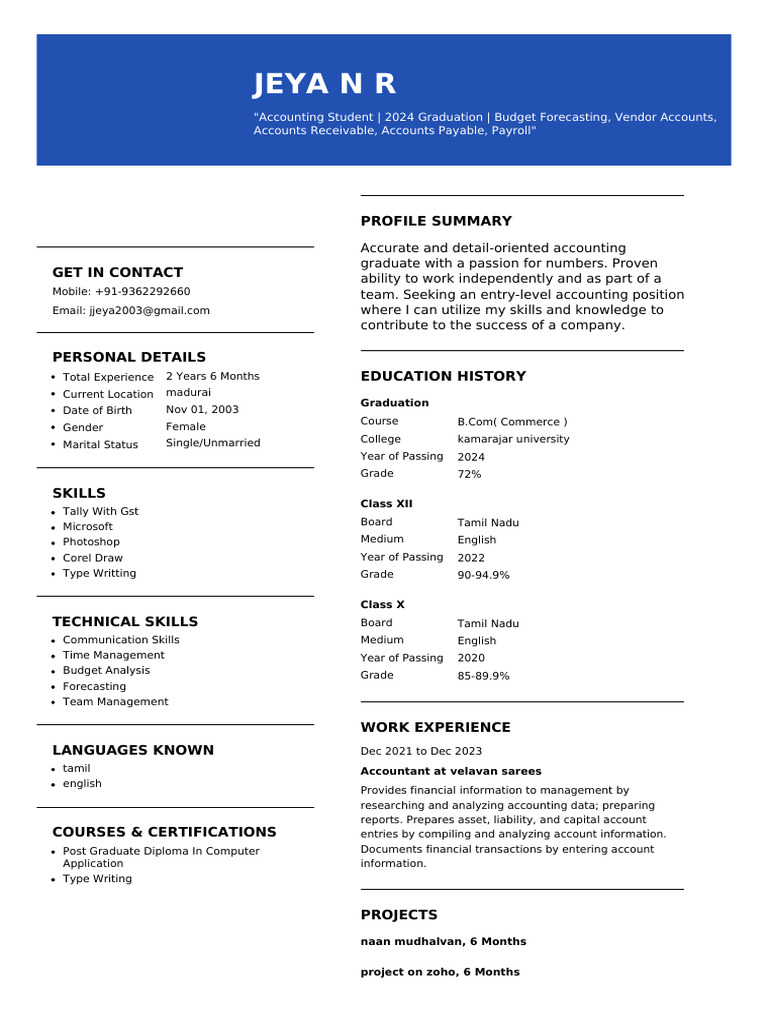 Resume 2024-01-29 6167890 | PDF