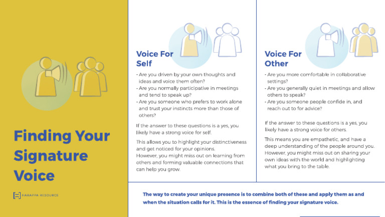 Finding Your Signature Voice | PDF