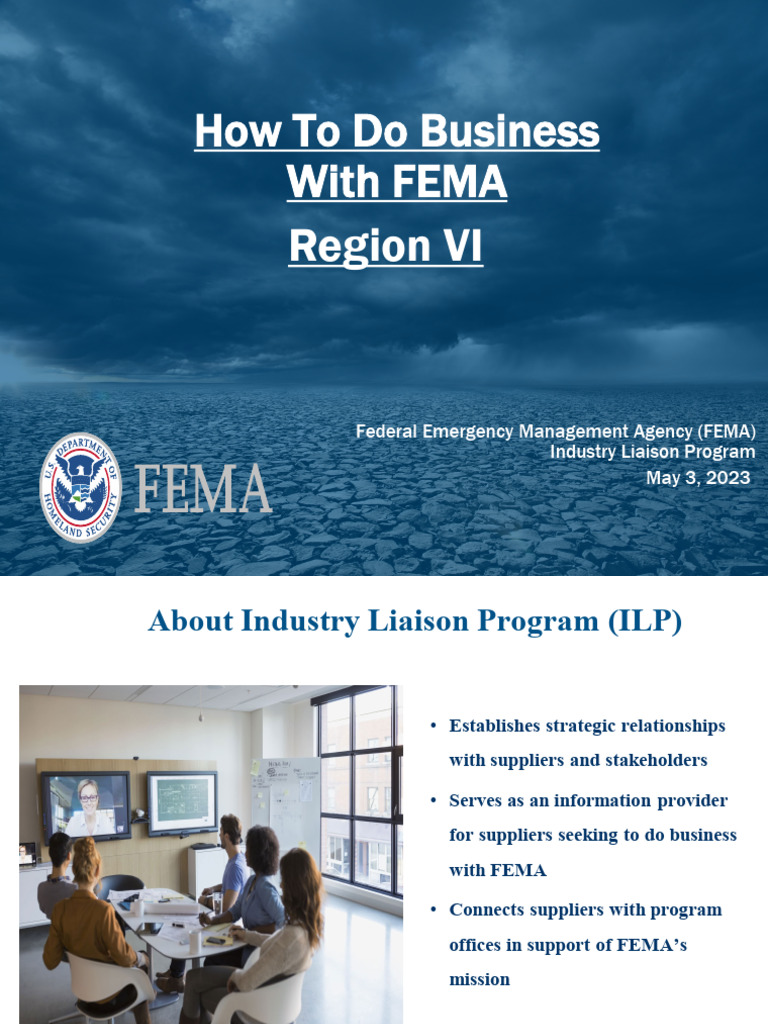 Region VI - How to Do Business with FEMA Presentation FY23 SLIDE DECK ...