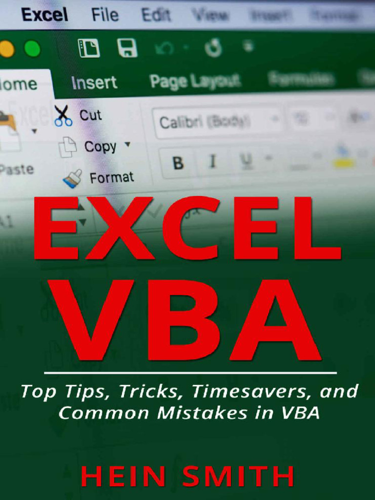 Excel Vba Top Tips Tricks Timesavers And Common Mistakes In Vba Programming Hein Smith Z 