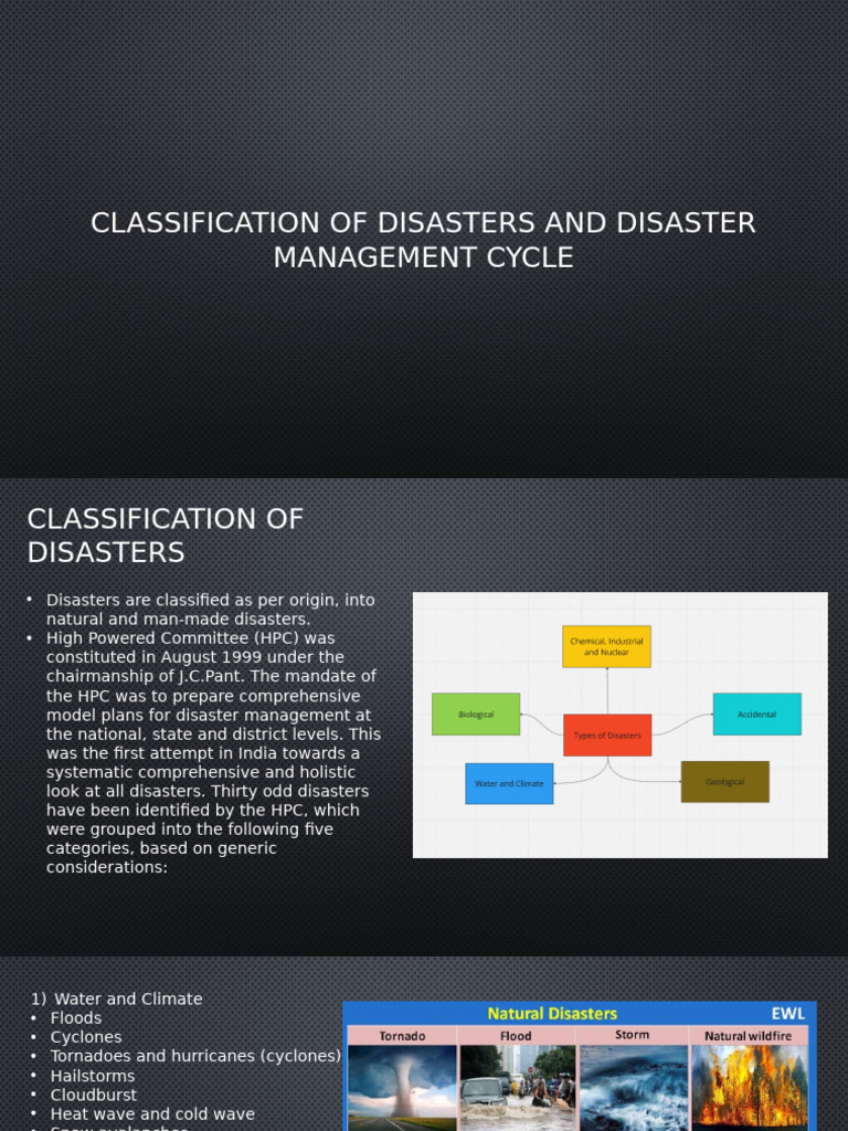 Classification of Disasters and Disaster Management Cycle | PDF ...