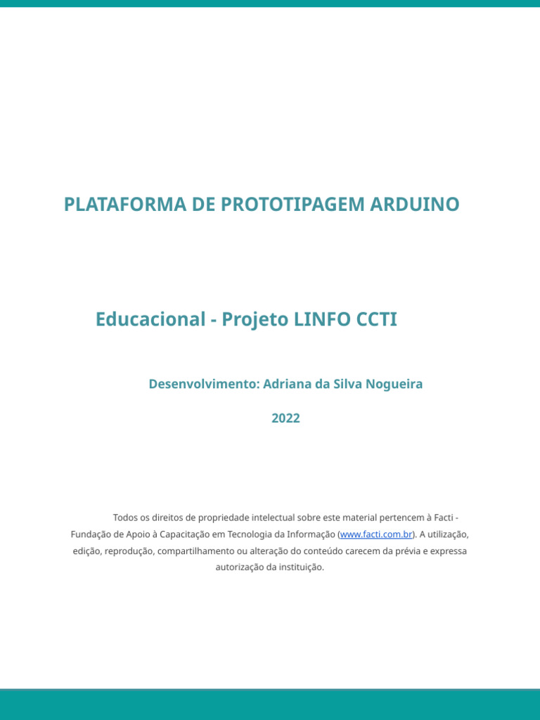 Plataforma de Prototipagem Arduino T39 | PDF | Arduino | Eletricidade
