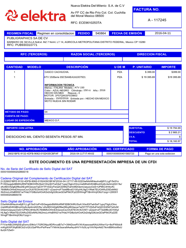 Atv 2016 Electra | PDF