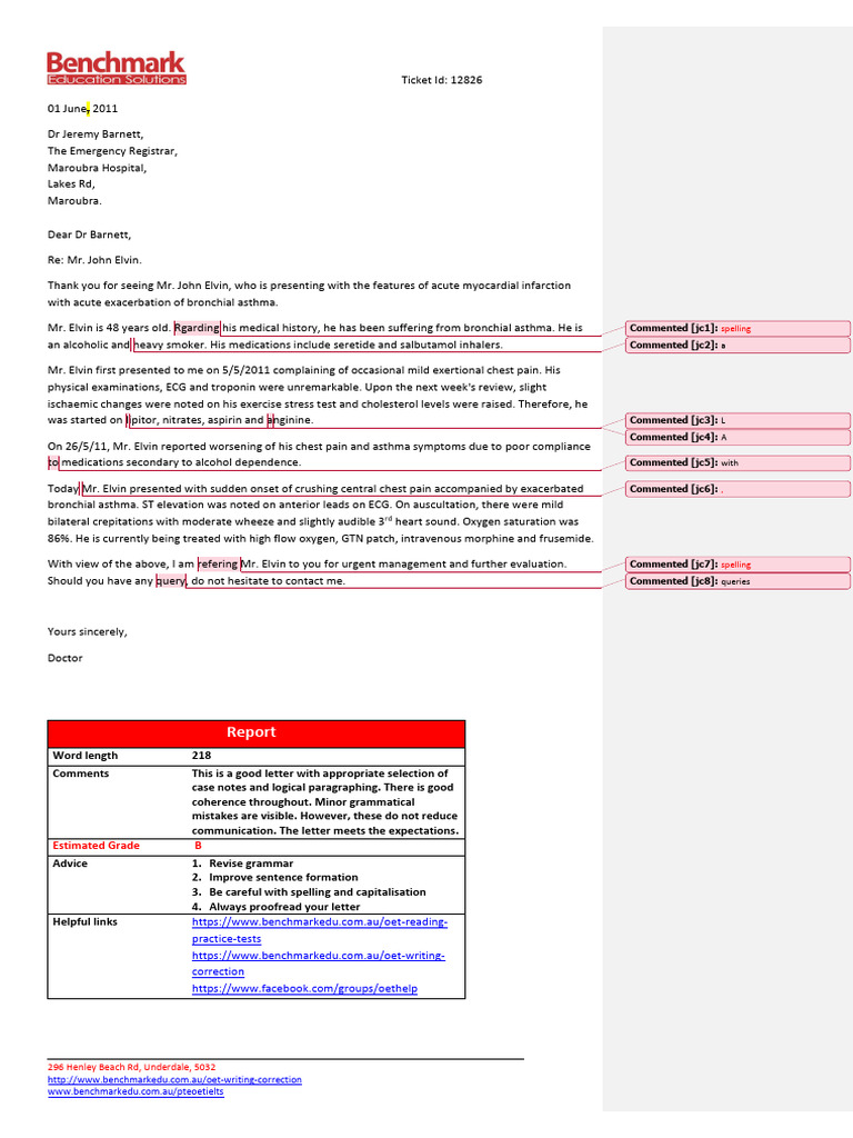 Benchmark Corrected Letters by DR Shakira | PDF | Medicine | Causes Of ...