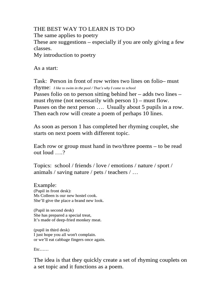 Introduction To Poetry1 | PDF | Poetry | Rhyme