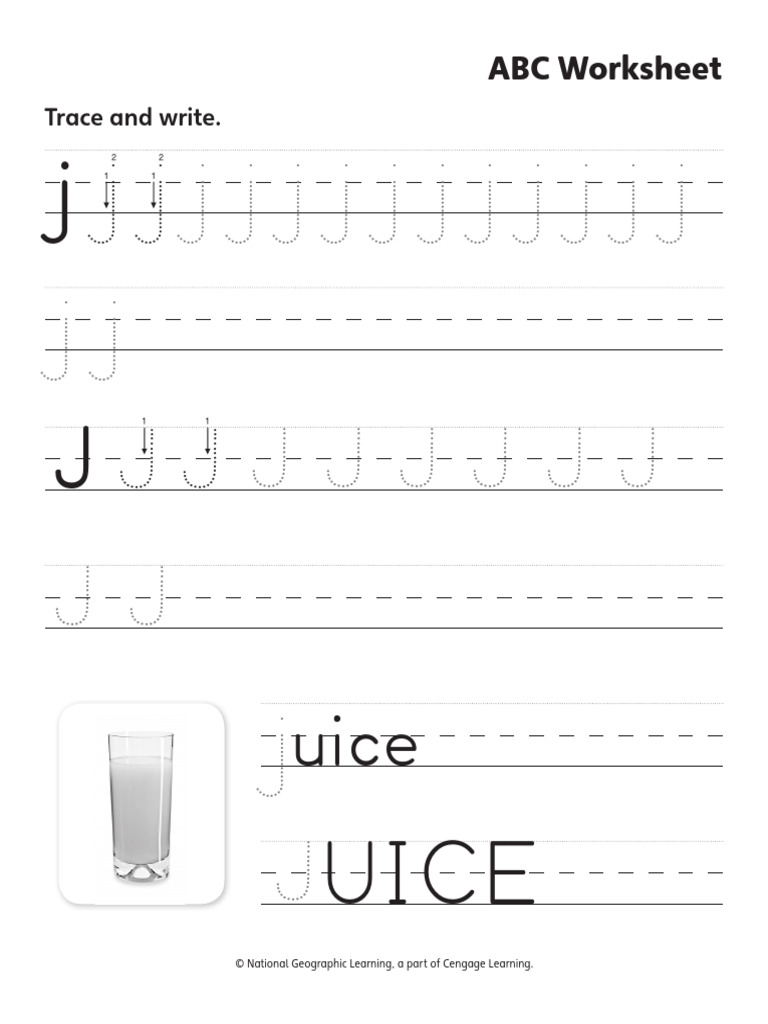 ABC Worksheet J | PDF