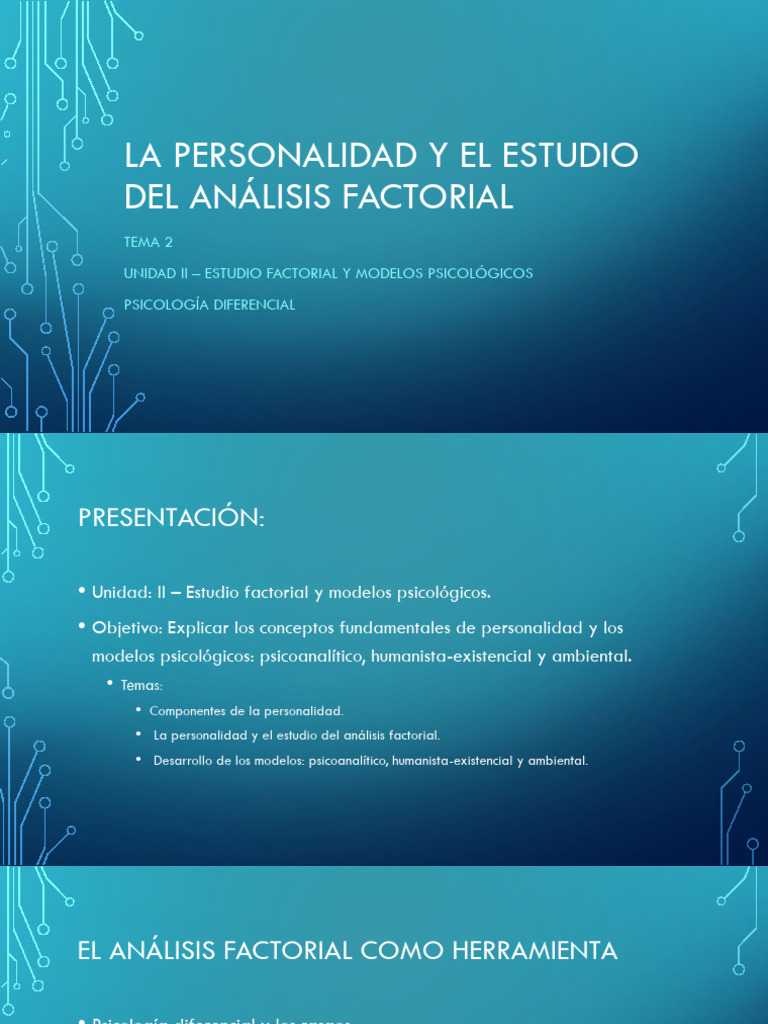 Análisis Factorial en Personalidad y Modelos | PDF