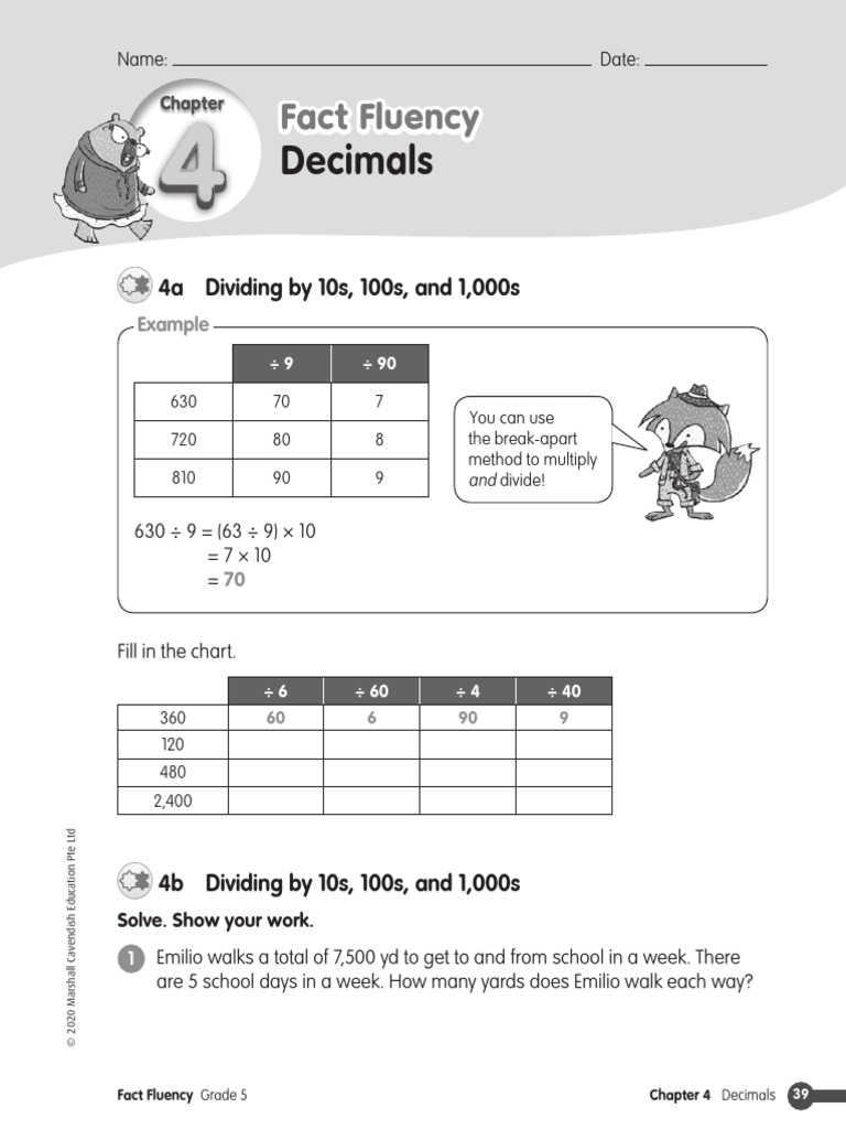 Grade 5 Decimal Division Practice | PDF | Decimal | Lexicology