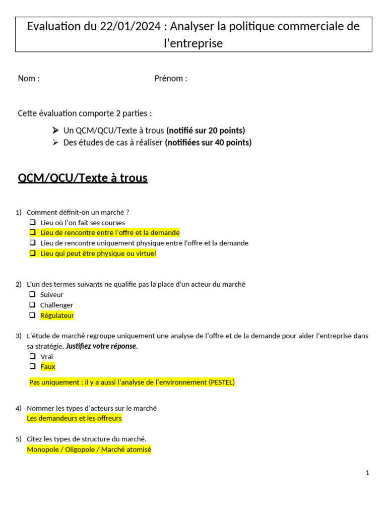 Analyse du marché atomisé et stratégies | PDF | Commercialisation ...