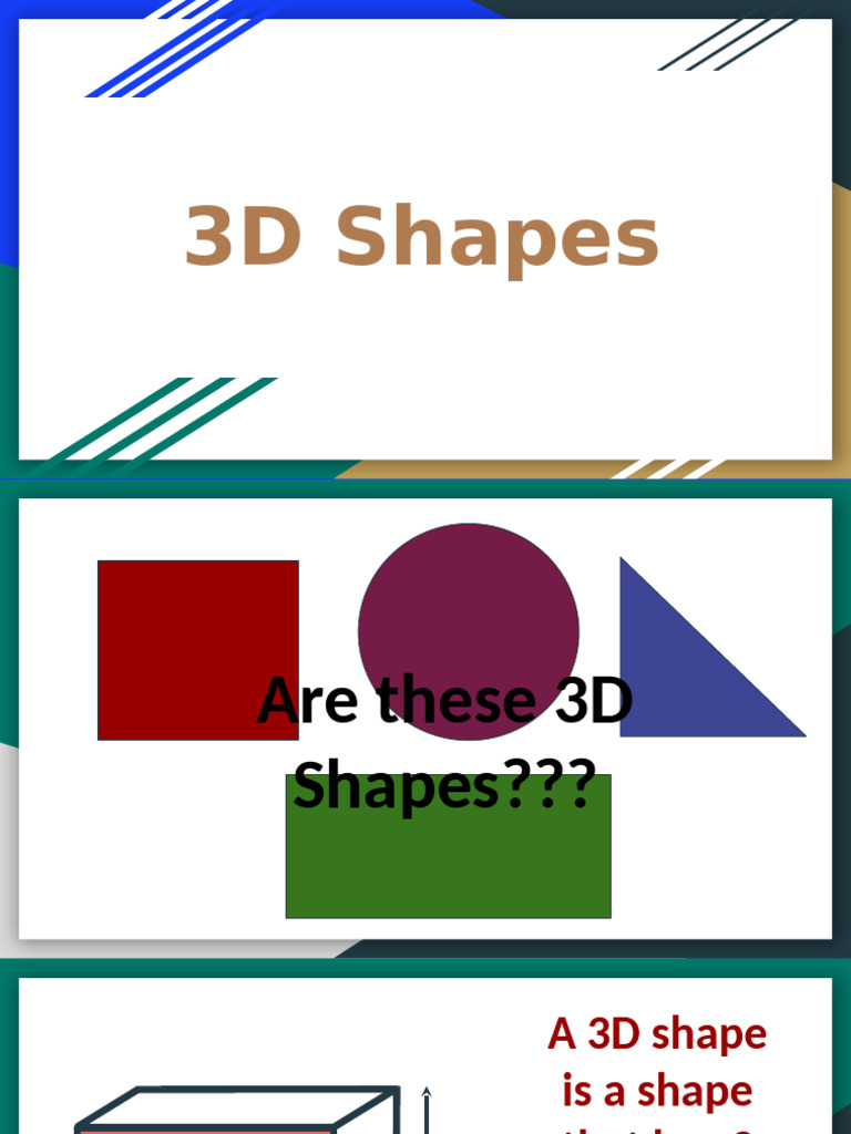 Understanding 3D Shapes and Features | PDF