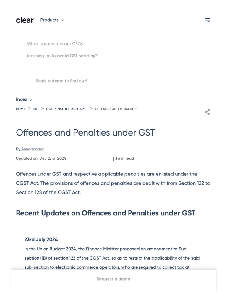 Offences and Penalties Under GST | PDF | Value Added Tax | Taxes