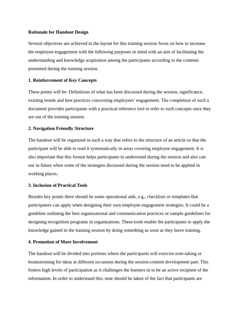 Final Rationale For Handout Design | PDF | Infographics | Cognition