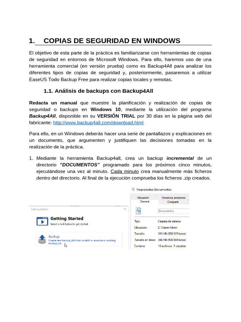 Backups en Windows y Linux: Guía Práctica | PDF | Apoyo | Archivo de computadora