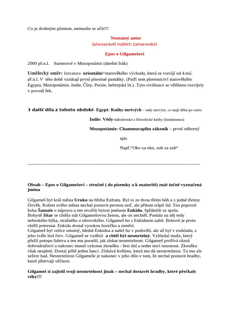 Epos o Gilgamesovi G4 | PDF