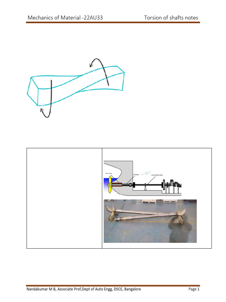 Notes On Torsion | PDF | Mechanics | Mechanical Engineering