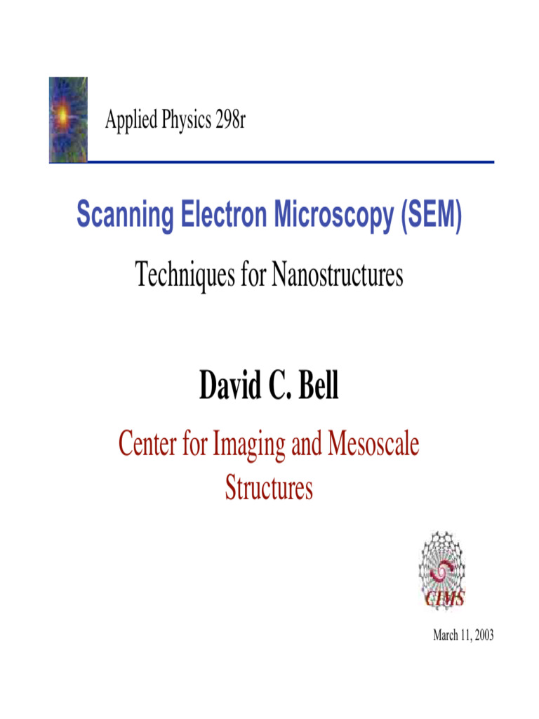 Scanning Electron Microscopy (SEM) | PDF | Scanning Electron Microscope | Microscope