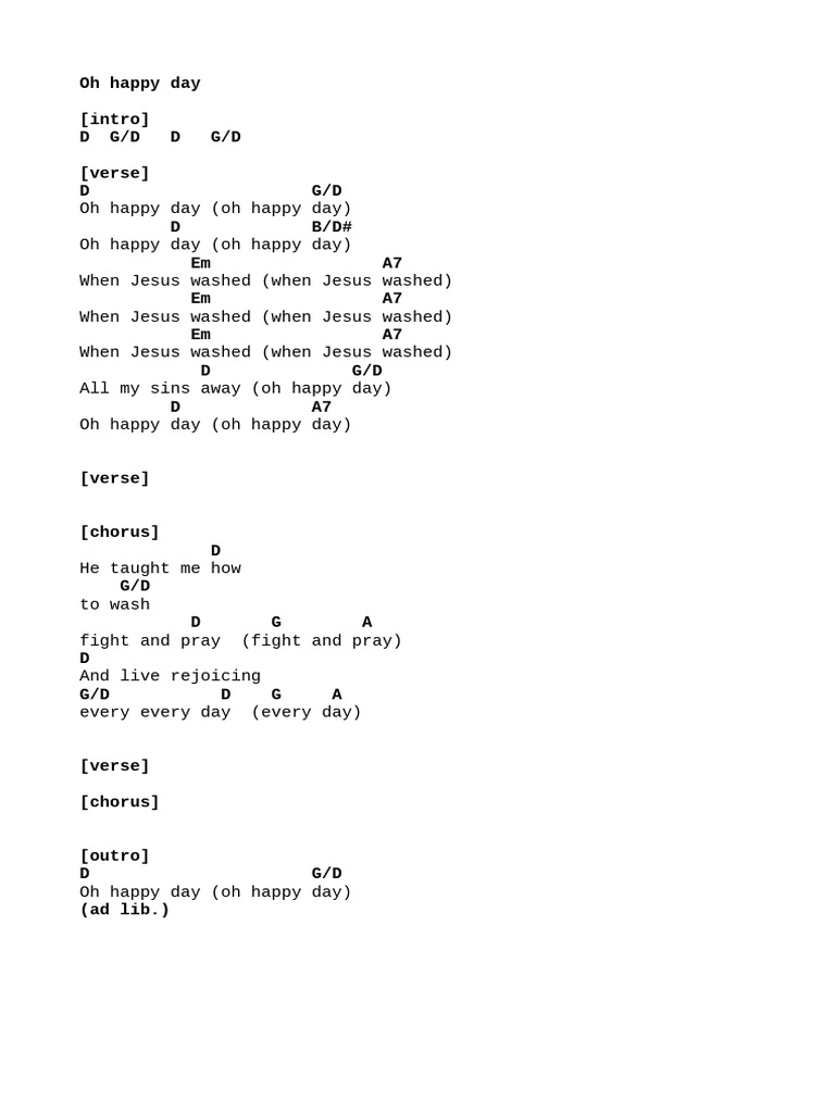 Oh Happy Days | PDF