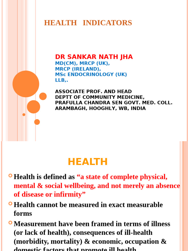 Class Indicators of Health 24 | PDF | Mortality Rate | Public Health