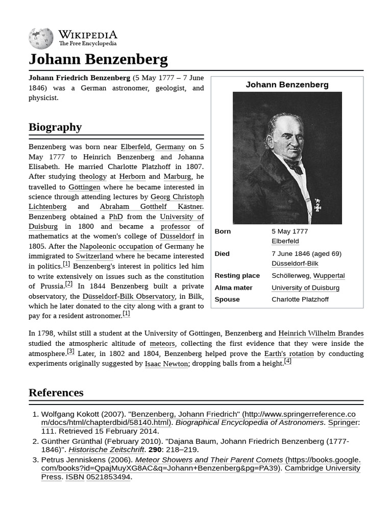 Johann_Benzenberg | PDF | Astronomy | Planetary Science